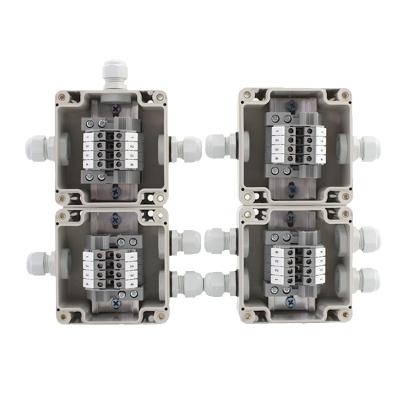 China Waterproof Plastic Junction Box 83*81*56mm Electric Distribution Enclosure with Din Rail Terminals for sale