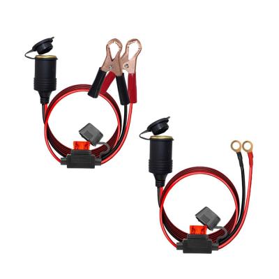 China Car Motorcycle Truck Cigarette Lighter Socket Female Power Outlet With 5M Cable 12V 24V for sale