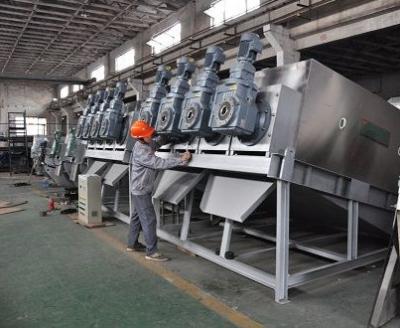 China Multi Plate Screw Press Sludge Dewatering Equipment 3-300 m³/h for Amyloid Industry for sale