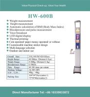 China Convenient and Accurate Coin-Operated Hospital Weighing Scale with Height Measurement for sale