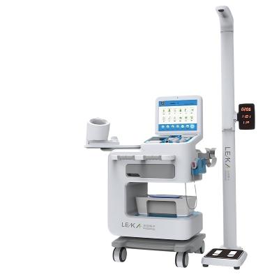 China 15-inch Touch Screen Multi-function Health Checkup Kiosk with BIM Body Height Weight Scale for sale