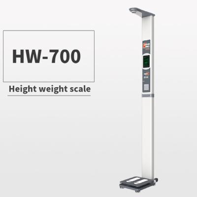 China LED Display Steel Hospital Height and Weight Scale with Printing Machine 200Kg Capacity for sale