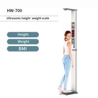 China LED Display Steel Hospital Height and Weight Scale with Printing Machine 200Kg Capacity for sale