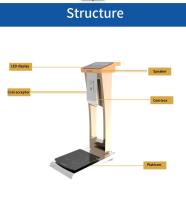 China 0.1kg Accuracy Coin Luggage Scale for Human and Luggage Weighing in Commercial Vending for sale