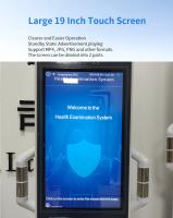 China Health Checkup Kiosk with Automatic Body Fat Scale and Height Measurement Range of 0-210cm for sale