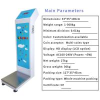 China Coin Operated Weighing Scale with Working Voltage AC100-240V and 8-200kg Weight Range for sale