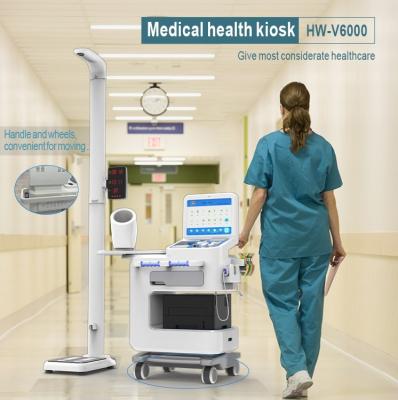 China Self Service Health Kiosk Equipped with BIM Body Height Weight Scale and Touch Screen for sale