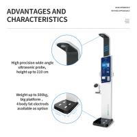 China Coin Operated LCD Touch Screen Height and Weight Measuring Scale with RS232 Interface for sale