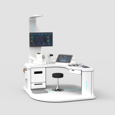 China 32'' LCD Full Touch Screen Division 0.01kg Medical Self Service Health Checkup Kiosk for sale