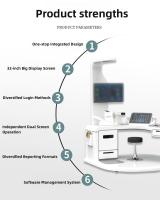 China 32'' LCD Full Touch Screen Division 0.01kg Medical Self Service Health Checkup Kiosk for sale