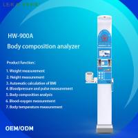 China Body Composition Analyzer Touch Screen Ultrasonic Height and Weight Scale 500kg Capacity for sale