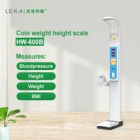 China AC100-240V Power Supply Coin Operated Scales Height Weight Vending Machine for Pharmacy for sale