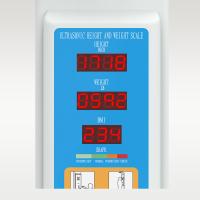 China Accurate Coin Hospital Weighing Scale with Height Measurement Height Range 60-200cm for sale
