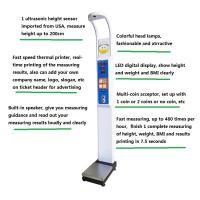 China 45kg G.W. Medical Health Coin Operated Height and Weight Scale for Customized Support for sale