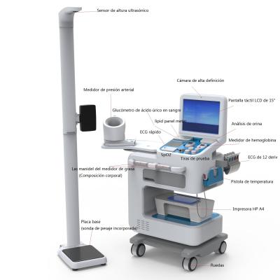 China Medical Ultrasonic Height Weight Scale for Health Diagnosis Kiosk HW-V6000 Full Body for sale
