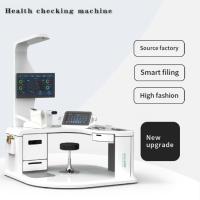 China Convenient Body Health Check Up Blood Sugar ECG Kiosk Machine with A4 Laser Printer for sale