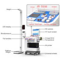 China Medical Ultrasonic Height Weight Scale Self-Service Kiosk for Telehealth Solution for sale