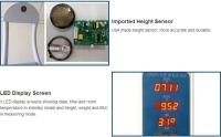 China 200Kg Coin Operated Electronic Human Weight Height Measuring Machine with Steel Body for sale