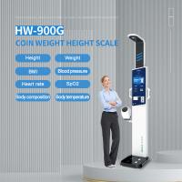 China Coin-Operated Digital Body Weight Scale with Height Measurement and Steel Construction for sale