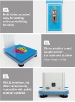 China Coin Operated LCD Display Weight and Height Health Checkup Weighing Scale from Chinese for sale