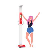 China AC100-220V Coin Operated Folding Height Weight BMI Scale Machine with Body Fat Analyzer for sale