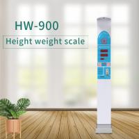 China Coin Operated Ultrasonic Body Height and Weight Meter 100-240V Power Supply 33*55*235cm for sale