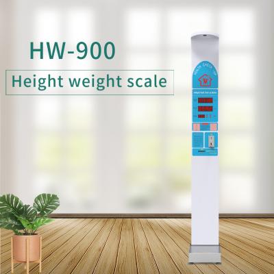 China Coin Operated Ultrasonic Body Height and Weight Meter 100-240V Power Supply 33*55*235cm for sale