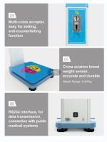China Ultrasonic Probe Professional Fully Automatic Height and Weight Fat Measurement Scale for sale