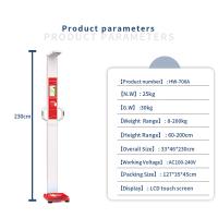 China Ultrasonic Probe Professional Fully Automatic Height and Weight Fat Measurement Scale for sale