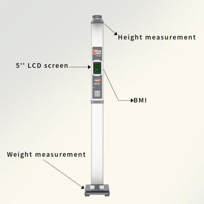 China ISO9001 Certified LED/LCD Display Hospital Height Measuring Scale for Human Weight Weighing for sale