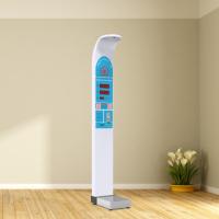 China Smart AC100-240V Coin Operated Height Weight Body Scale Vending with Printing G.W 47kg for sale