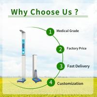 China Pharmacy Ultrasonic Electronic Height and Weight Meter with AC100-240V Power Supply for sale
