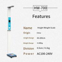 China Pharmacy Ultrasonic Electronic Height and Weight Meter with AC100-240V Power Supply for sale