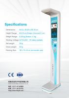 China Steel Personal Weight and Height Machine Scale for Hospitals 200kg BMI Body Fat Analyzer for sale