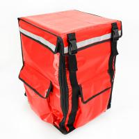 China Low Temperature Thermal Bag with Reusable Ice Pack and Red Aluminum Foil Insulation for sale
