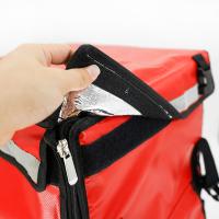 China Low Temperature Thermal Bag with Reusable Ice Pack and Red Aluminum Foil Insulation for sale