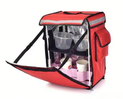 China Hot Cold Delivery Cooler Thermal Bag with Reusable Ice Pack and Customized Logo for sale