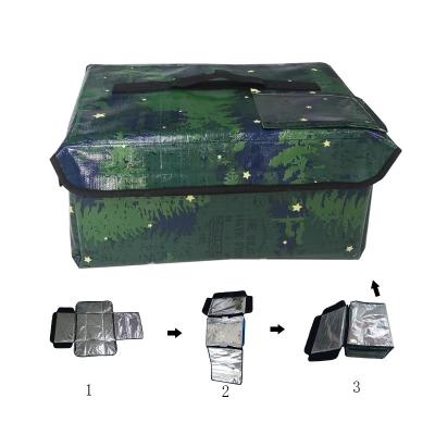 China 24L Eco-Friendly Fresh Food Packaging Delivery Bag with Custom Logo and Clear Pocket for sale