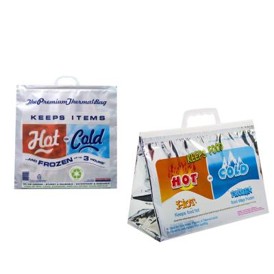 China hot food thermal insulated delivery bags for food Aluminum Foil Thermo Plastic Shopping Bag for sale