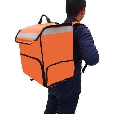 China Thermal Insulate Cooler Bag Orange Drive Backpack Delivery Bag for Cold and Warm Food for sale