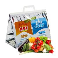 China Aluminium Foil Insulated Bag Collapsible Reflective Insulation Bag Food Thermal Reusable Cooler for sale