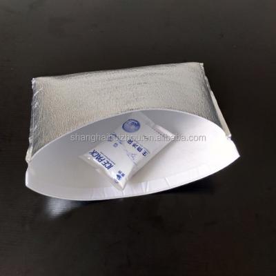 China Cold Food Shipping Insulated Aluminum Foil Cooler Bubble Thermal Bag with Custom Logo for sale
