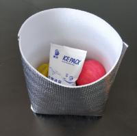China Insulated Food Grade Aluminum Foil EPE Foam Box Cooler Bag with Printing Acceptable for sale