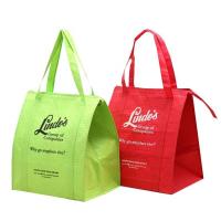 China Food Delivery Thermal Bag Letter Insulated Cooler Bag Non-Woven Food Storage Portable for sale