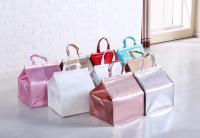 China Courier Heavy Duty Insulated Grocery Bags Closure Thermal Insulated Bag Metallic Gold Cake Portable Food for sale