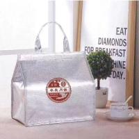 China Courier Heavy Duty Insulated Grocery Bags Closure Thermal Insulated Bag Metallic Gold Cake Portable Food for sale