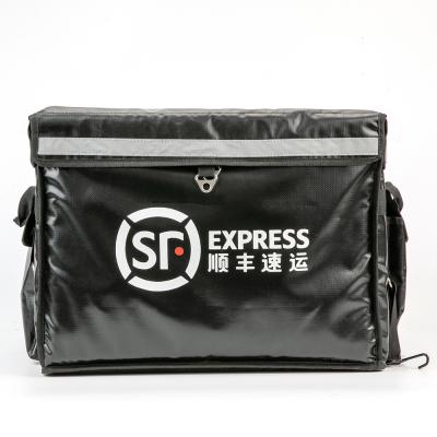 China Commercial Insulated Food Delivery Backpack Black Waterproof Thermal Big Cake Keep Warm Food Delivery Bag for sale