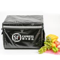China Custom Logo 420D/PVC Takeaway Aluminium Pizza Bike Leakpoof Insulated Food Delivery Bag for sale