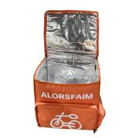 China thermal insulated food bag for delivery Geometric Pattern Large Capacity Cooler Bag Backpack Picnic for sale