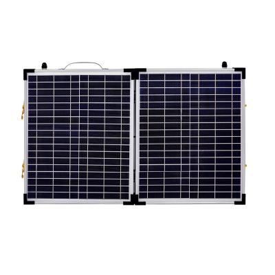 China Antireflective Glass Foldable Solar Panel Monocrystalline Sunpower Black 18V 40W for sale